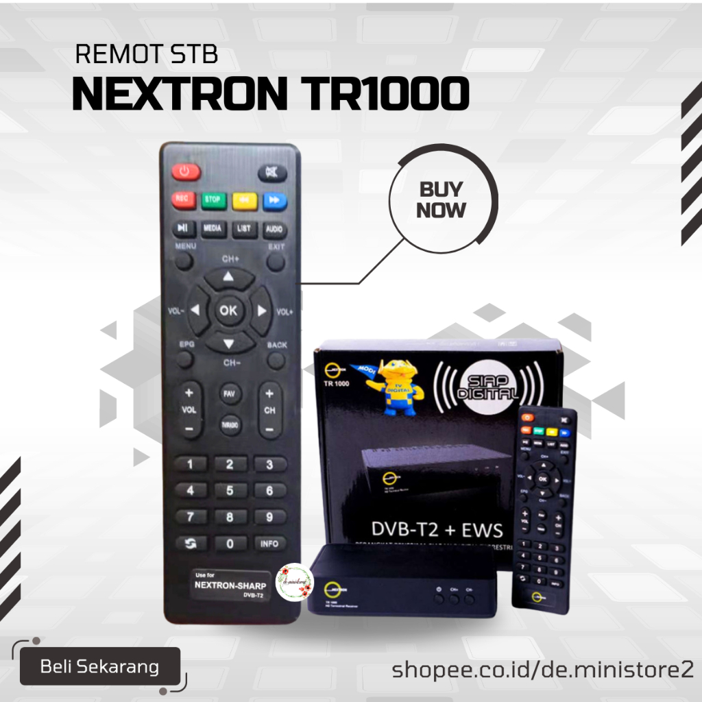 Jual Remot Remote STB Nextron TR1000 Original / Remot Set Top Box ...