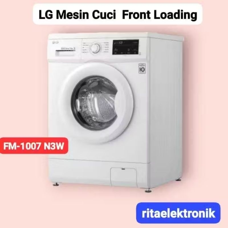 Jual Mesin cuci LG front loading 7kg FM1007N3W | Shopee Indonesia