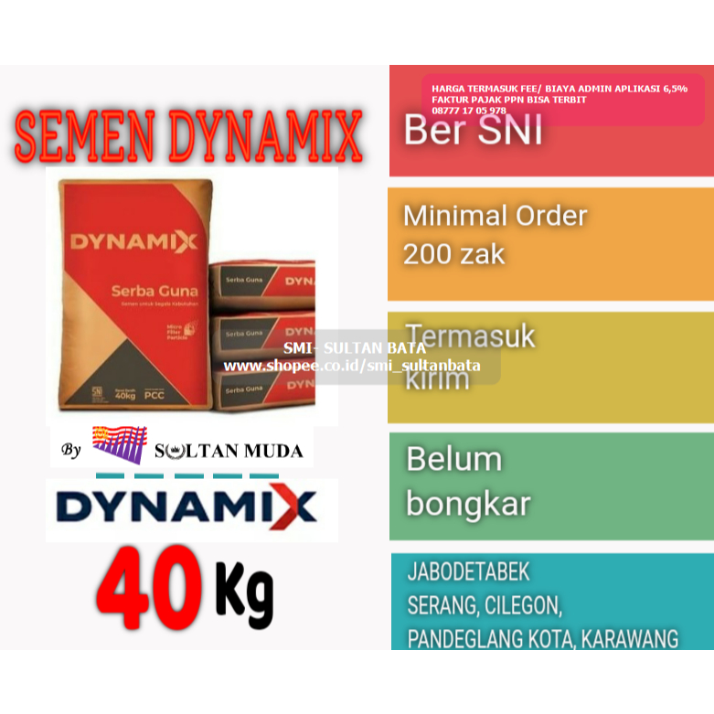 Jual SEMEN DYNAMIX 40KG (MINIMAL ORDER 200 ZAK) - BELUM BONGKAR- BODETABEK BANTEN KARAWANG ...