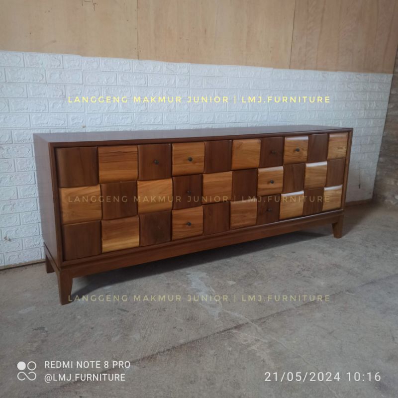 Jual bufet credenza sideboard meja samping minimalis lego roti 200cm ...