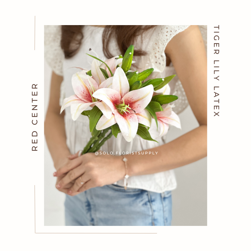 Jual Bunga Tiger Lily Latex 1Kuntum Daun Latex Bunga Lily Tiger Putih ...