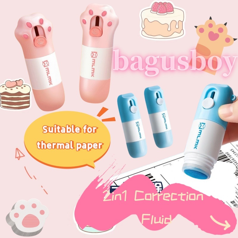 Jual 【READY】CUTTER 2 in 1 ROLLER STAMP Penghapus Resi Thermal Paper ...