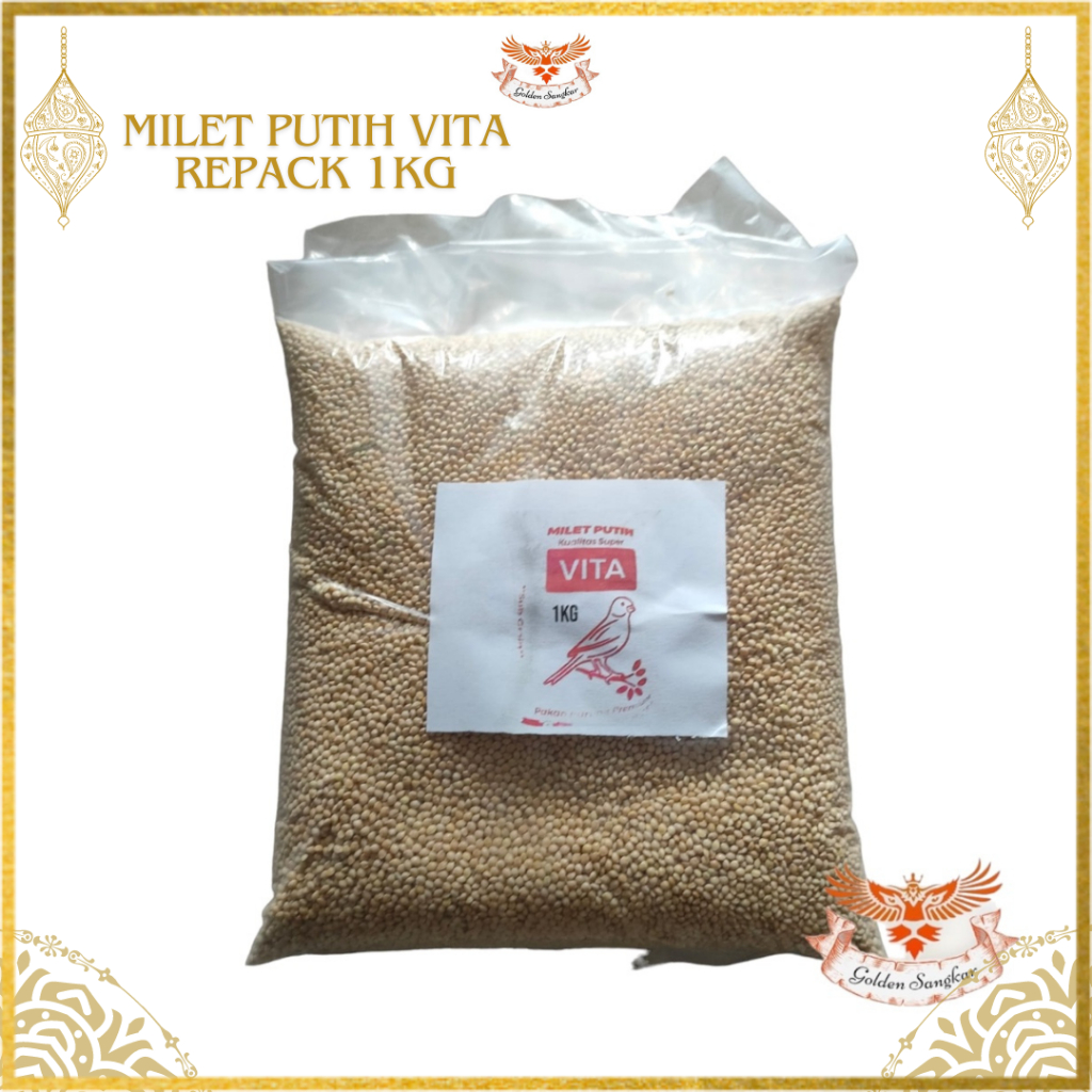 Jual Pakan Burung Milet Putih Vita Kualitas Super 1kg | Shopee Indonesia