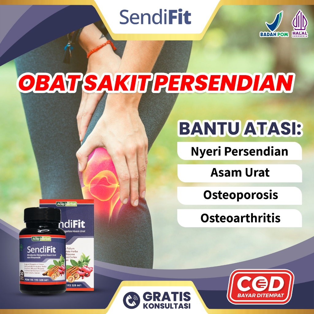 Jual Obat Pereda Nyeri Sendi, Sakit Persendian, Obat Nyeri Sendi Dan Tulang - SENDIFIT Kapsul ...