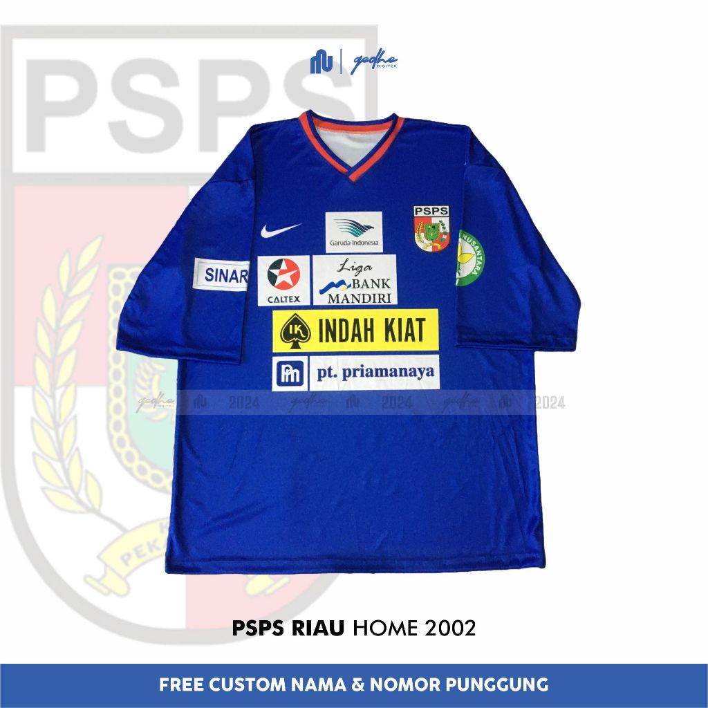 Jual Jersey PSPS RIAU 2002 HOME/AWAY Free Custom Nama Dan Nopung ...
