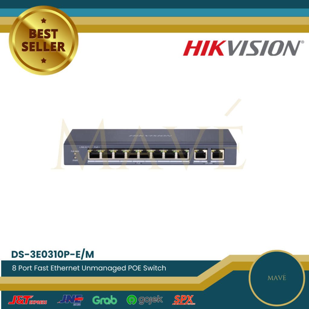 Jual HIKVISION POE DS-3E0310P-E/M SWITCH HUB POE 8 PORT + 2 UPLINK ...