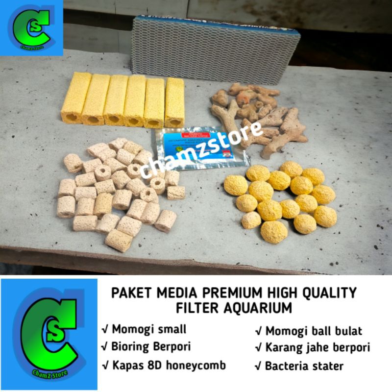Jual Paket media filter aquarium premium grade A high quality filter ...