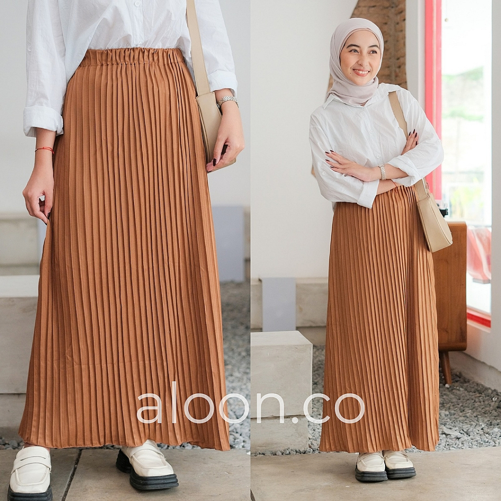 Jual Clara Rok Plisket Premium – Rok Wanita Panjang Korean Style ...