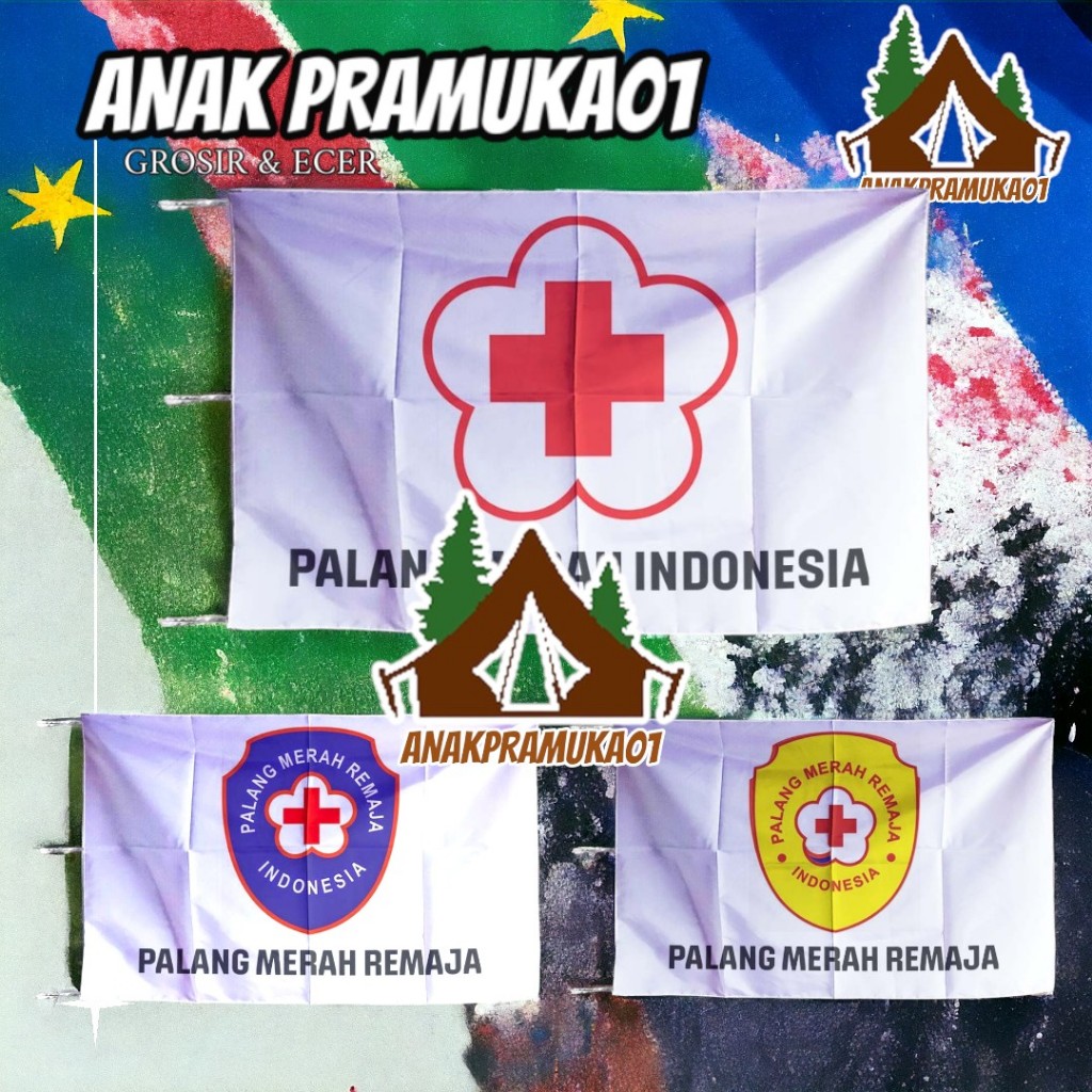 Jual Bendera PMI / Bendera PMR sablon | Shopee Indonesia