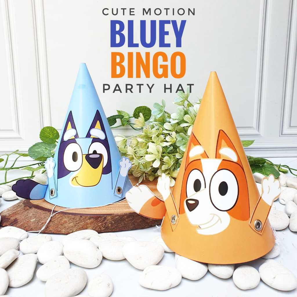 Jual Bluey Bingo Party Hat Topi Pesta Perlengkapan Dekorasi Ulang Tahun ...