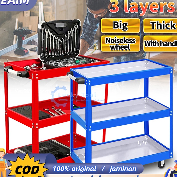 Jual COD NEWPRODUCT REAIM Produknya sudah siap Troli Bengkel Rak 3 ...