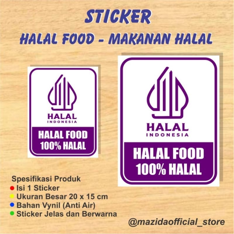 Jual Sticker Halal Food Logo Makanan Halal MUI Vertikal | Shopee Indonesia