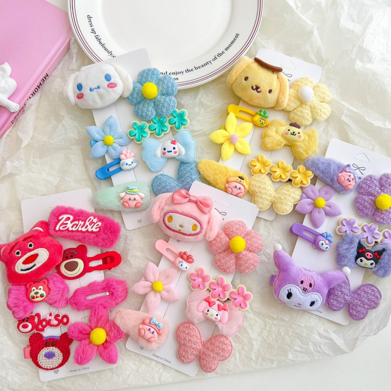 Jual Jepit Rambut Karakter Sanrio Disney Motif Lotso Kuromi Melody ...