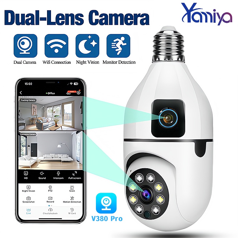 Jual KODE Y4Y5 YAMIYA V38 Pro CCTV Full HD Dual Lens Dual Screens ...