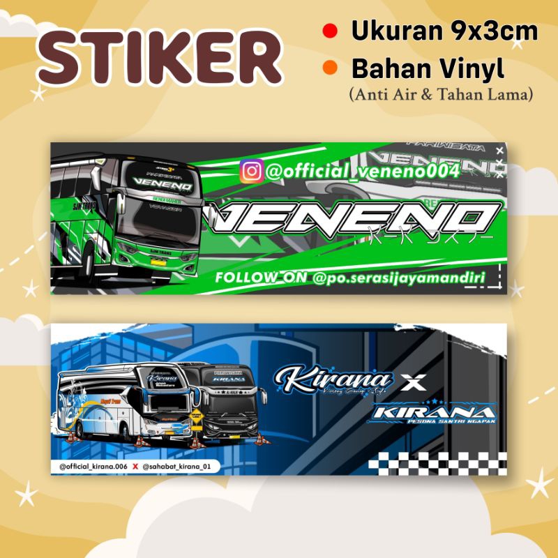Jual STIKER BUS ORIGINAL (G) | Shopee Indonesia