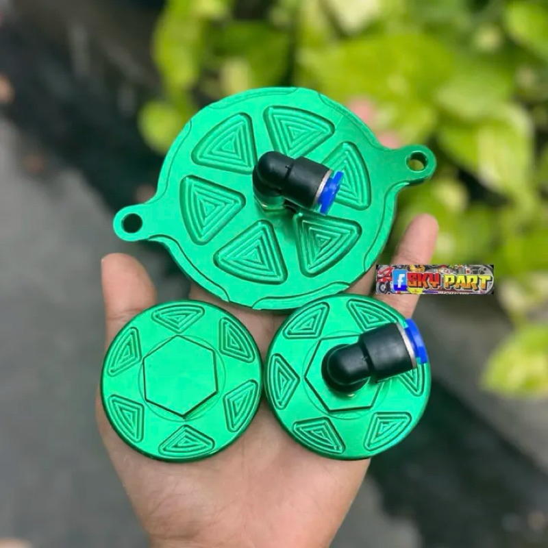 Jual Tutup klep sentrik cover head CNC hijau mio nouvo vega jupiter ...