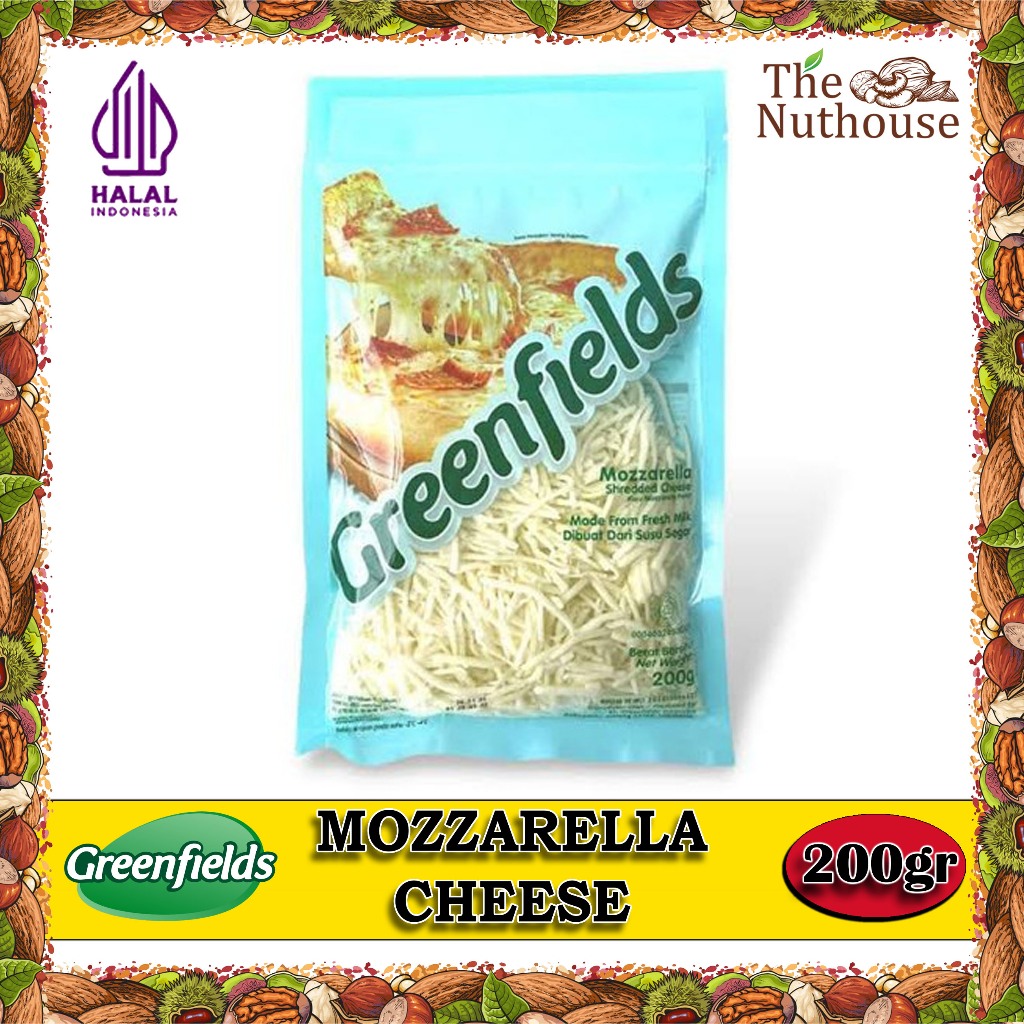 Jual GREENFIELDS - Mozzarella Shredded Cheese / Keju Parut 200gr [HALAL ...