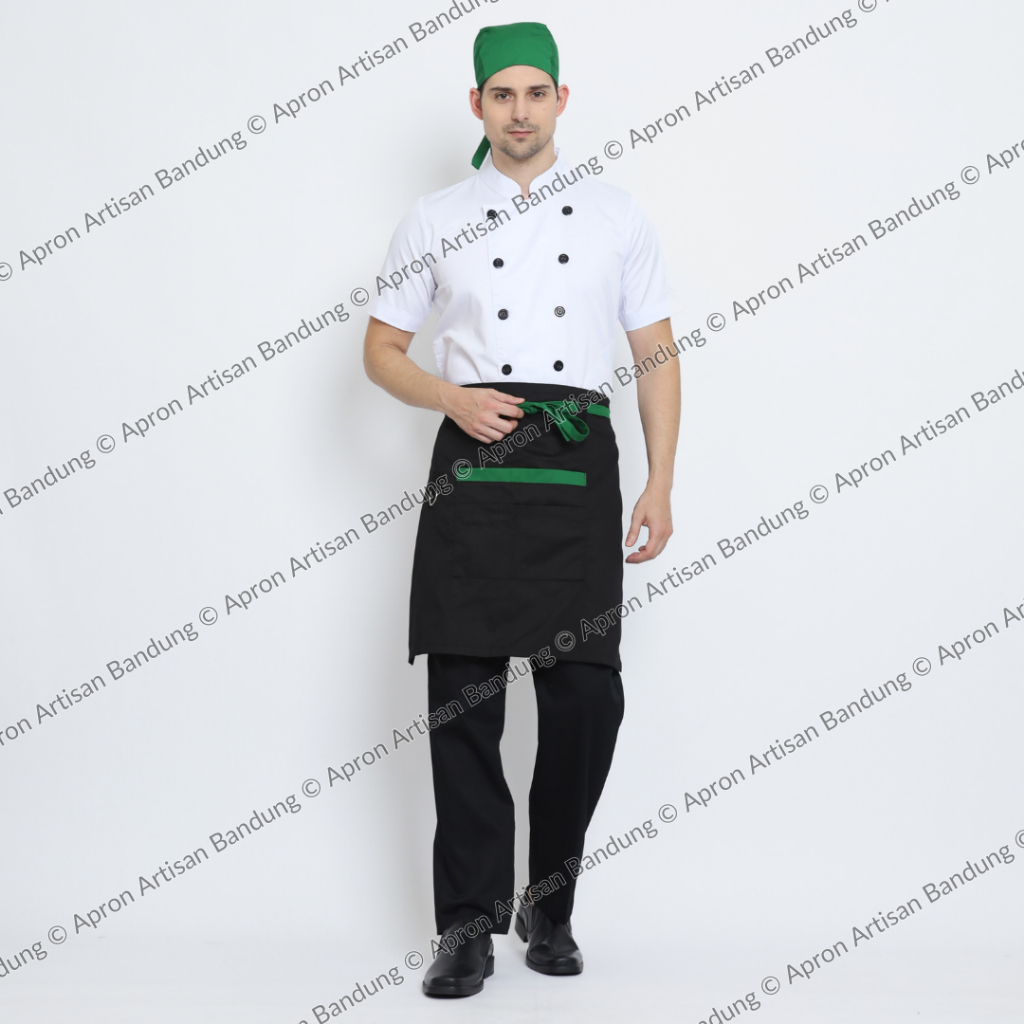 Jual Apron atau Celemek Half Dual Tone Bahan American Drill Premium ...