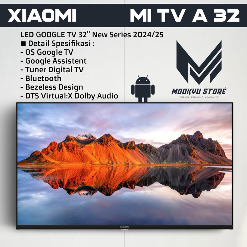Jual XIAOMI MI TV 32 A GOOGLE SMART TV 32 inch | Mi TV A 32 Bezeless ...
