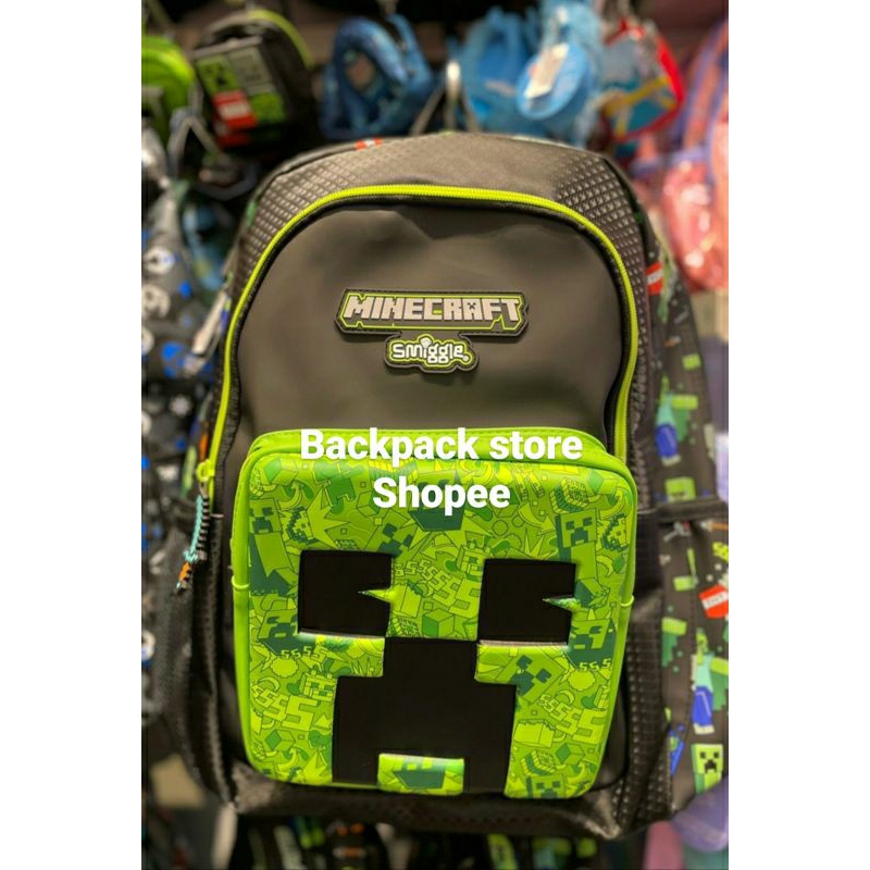 Jual TAS RANSEL BACKPACK SMIGGLE MINECRAFT ORIGINAL | Shopee Indonesia