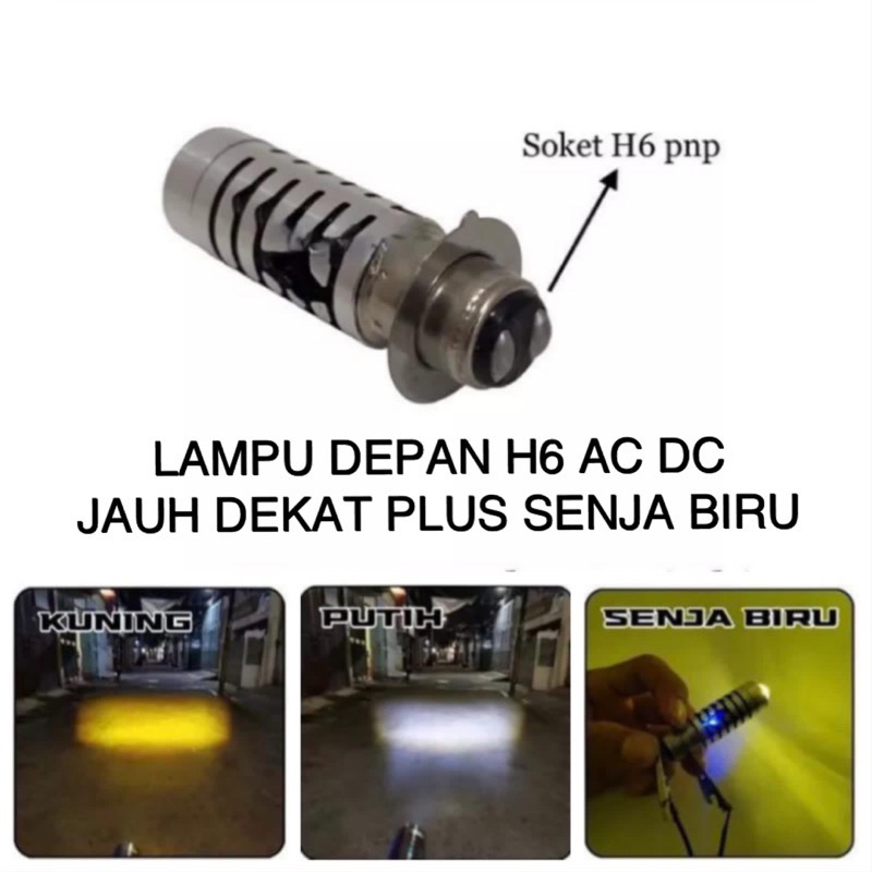 Jual LED H6 high low laser - lampu depan motor bebek matic 2 mode super terang | Shopee Indonesia