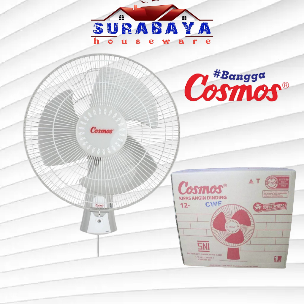 Jual KIPAS ANGIN WALL FAN COSMOS 12CWF Kipas Angin Dinding Wall Fan ...
