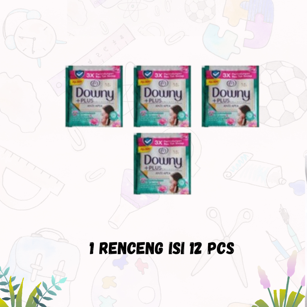Jual DOWNY +PLUS collection ANTI APEK Sachet 8ml (1RENCENG 12PCS ...