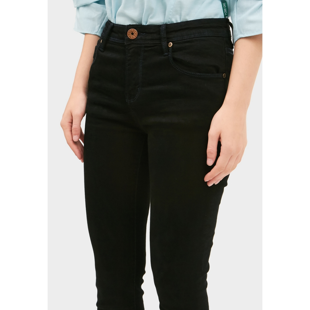 Jual Point One ALESSA Skin Skinny Black Jeans 298361 | Shopee Indonesia