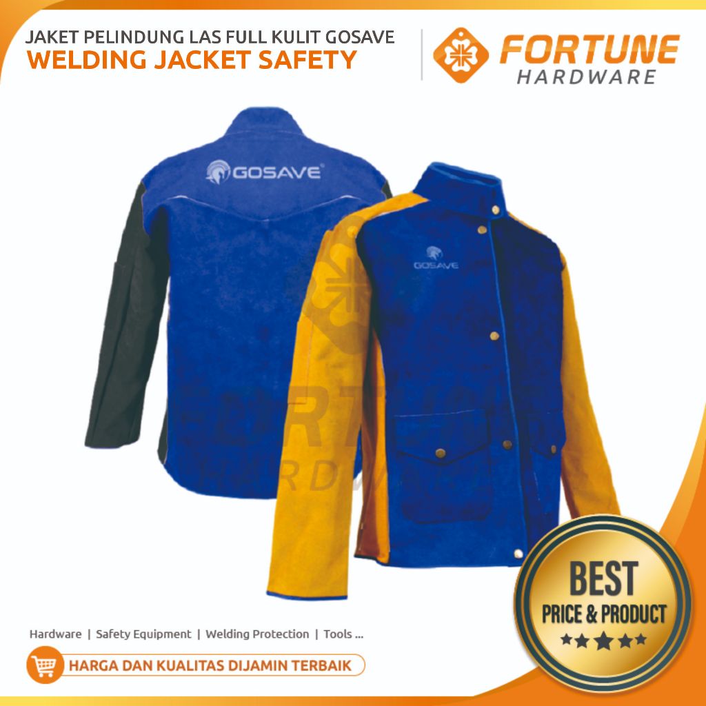 Jual Jaket Las Full Kulit / Welding Jacket Leather Safety Pelindung ...