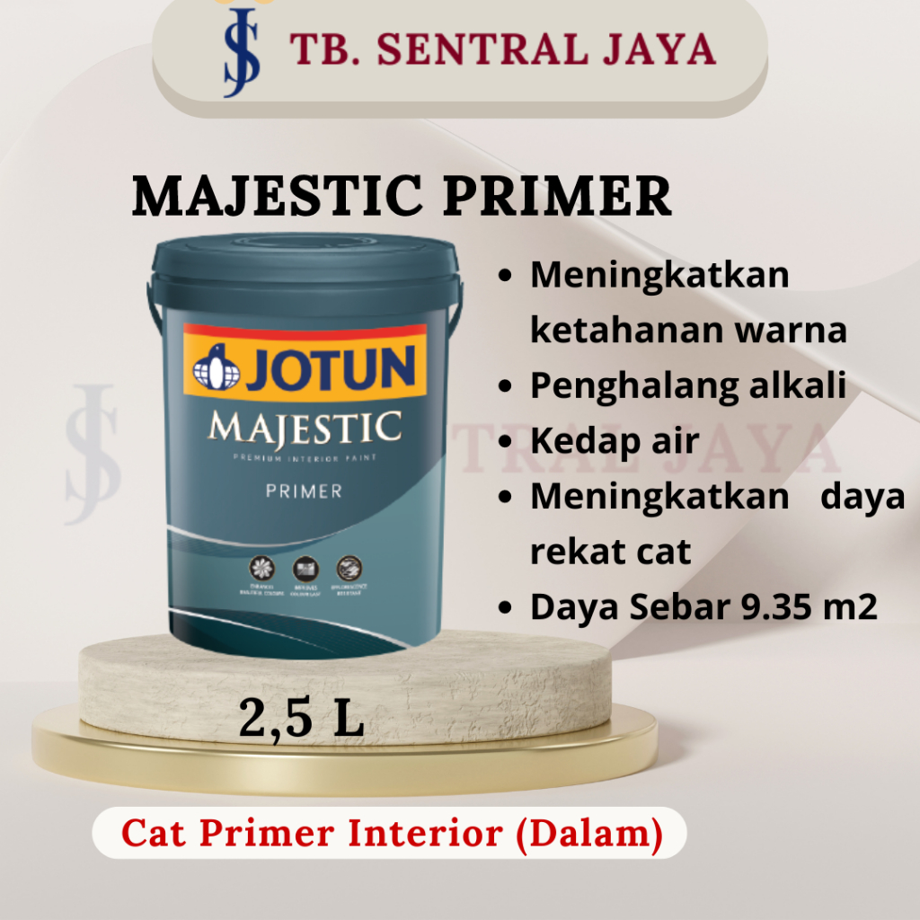 Jual Jotun Majestic Primer 2,5 Liter/ Cat Tembok/ Cat Primer Interior | Shopee Indonesia