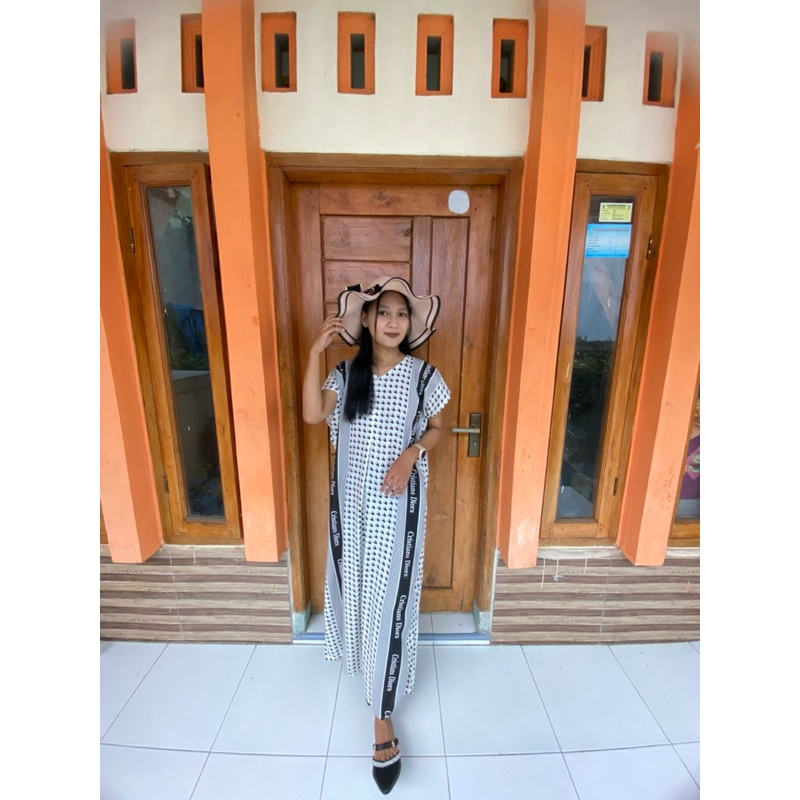 Jual Daster Long busui Semata Kaki Motif//Daster kekinian | Shopee ...