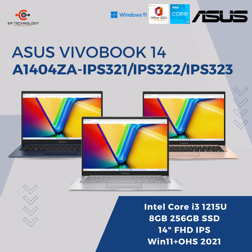 Jual ASUS A1404ZA-IPS321/IPS322/IPS323 i3-1215U 8GB 256SSD 14″FHD IPS ...