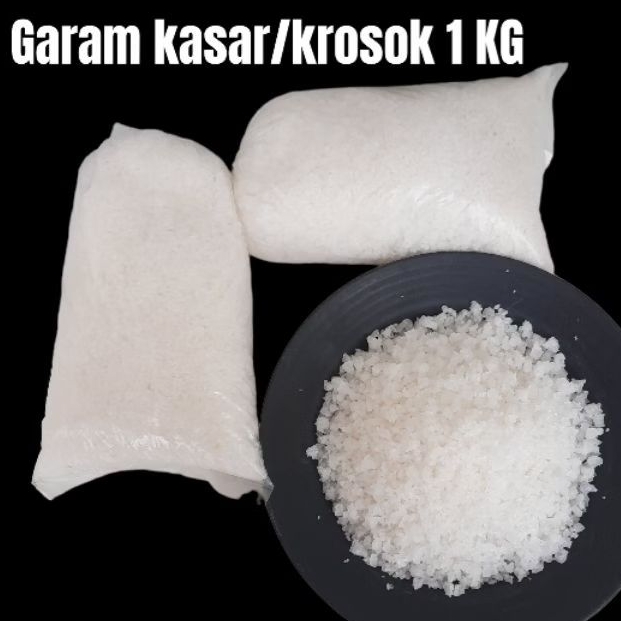 Jual Garam Kasar kristal Grad A Bersih / Garam krosok NON-YODIUM 1KG ...