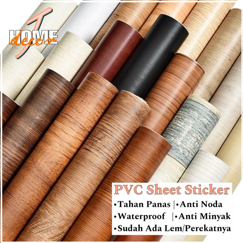 Jual stiker kayu PVC pelapis furinture meja lemari anti air dan minyak ...