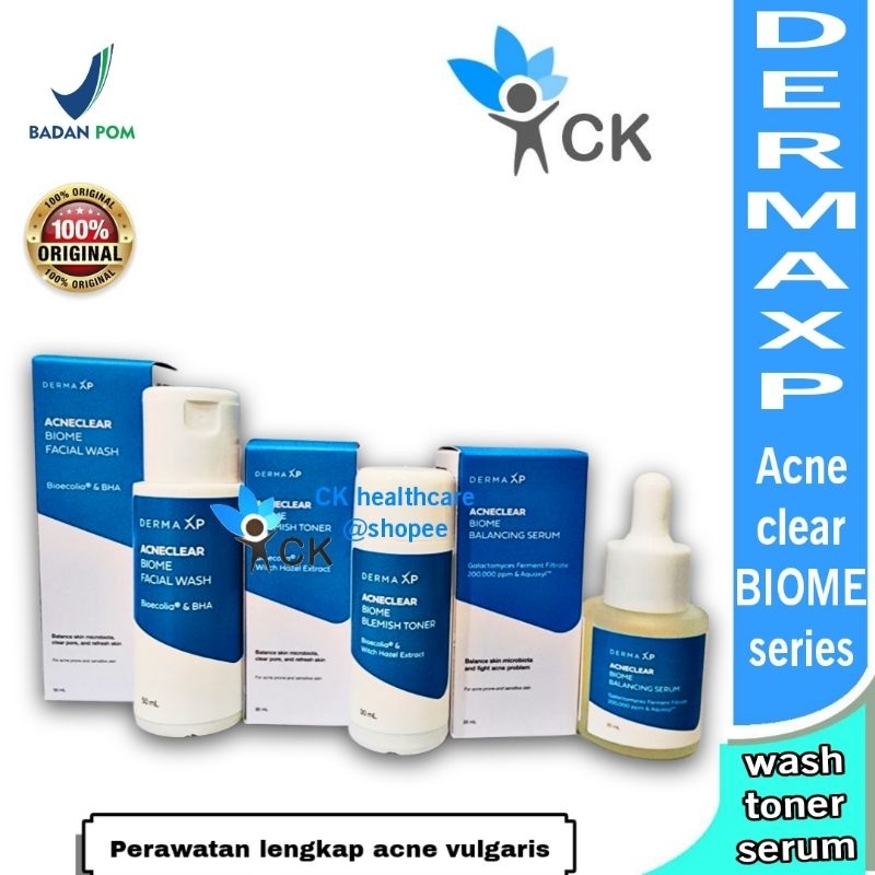 Jual Derma XP - BIOME SERIES - ACNE FACIAL WASH 50 ML BLEMISH TONER 30 ...