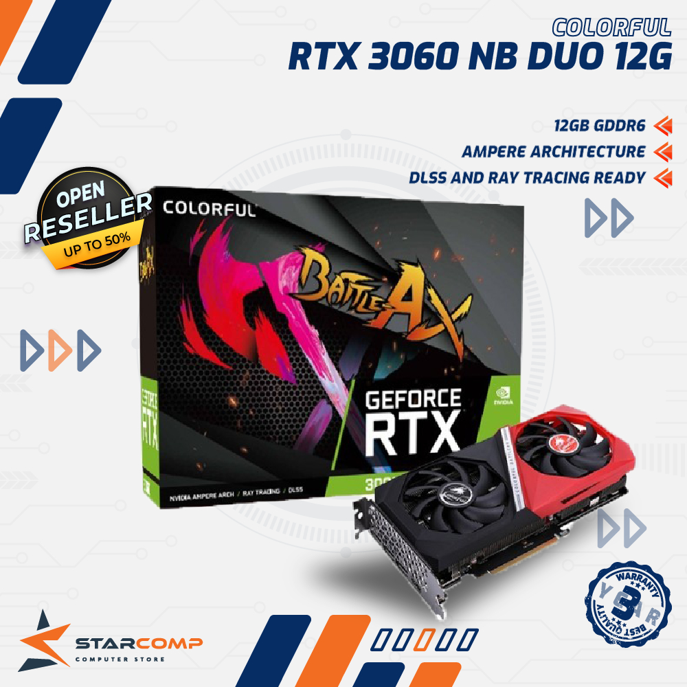 Jual Colorful RTX 3060 NB Duo 12G L-V 12GB DDR6 Nvidia GeForce VGA ...