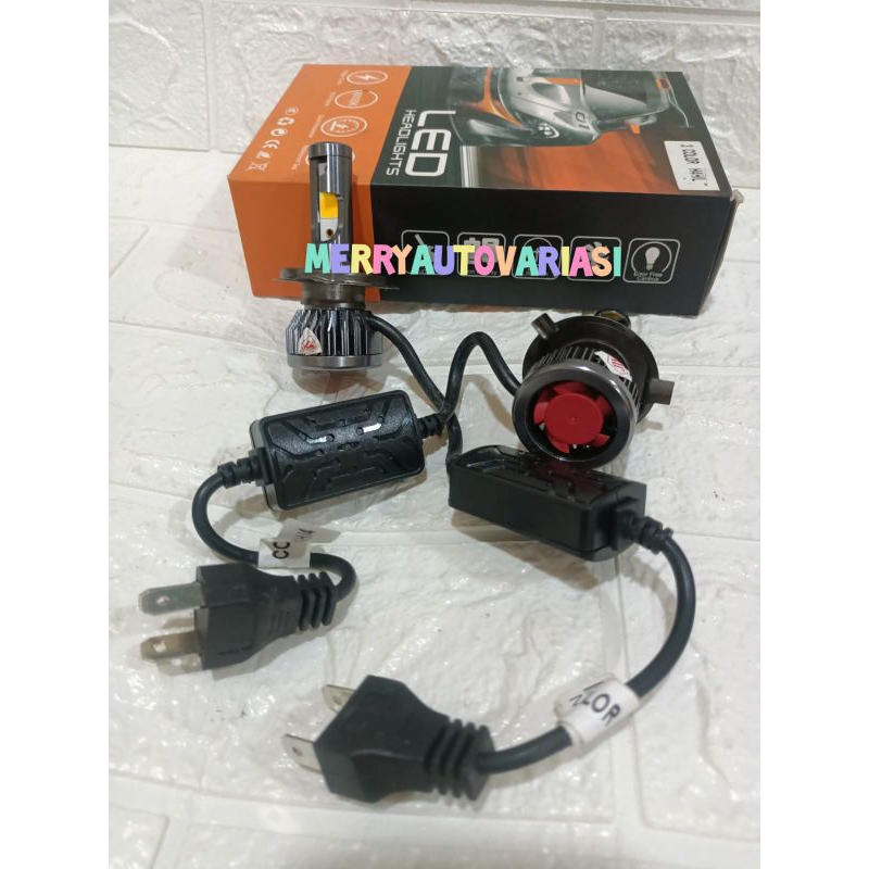 Jual Lampu led H4 head light features dus orange 3 warna | Shopee Indonesia