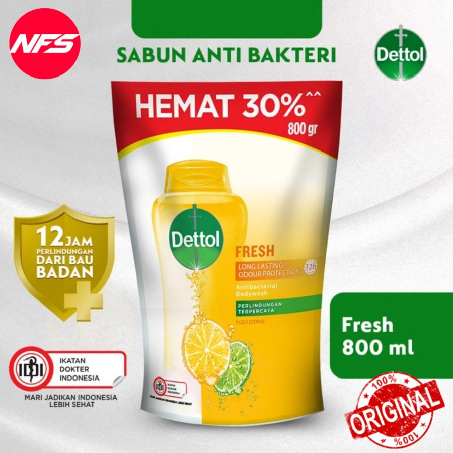 Jual Dettol Fresh Body Wash Sabun Mandi Cair Anti Bakteri Fresh / Cool ...