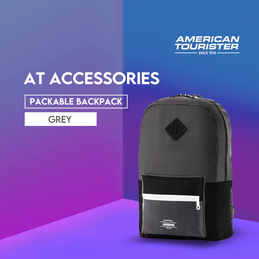 Jual American Tourister Travel Accessories Packable Backpack - Grey ...