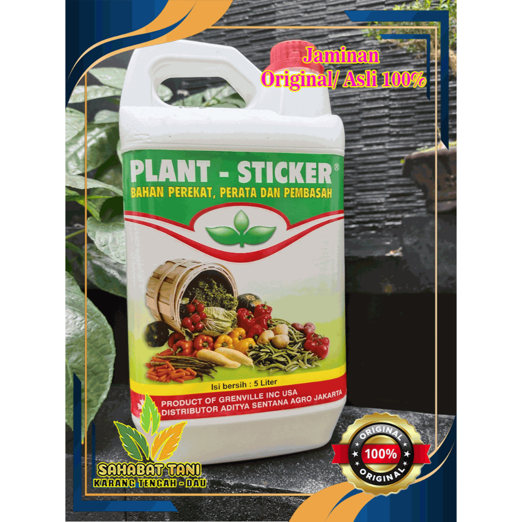 Jual PUPUK PEREKAT PLANT STICKER 5Liter - Perekat, Perata, Pembasah ...