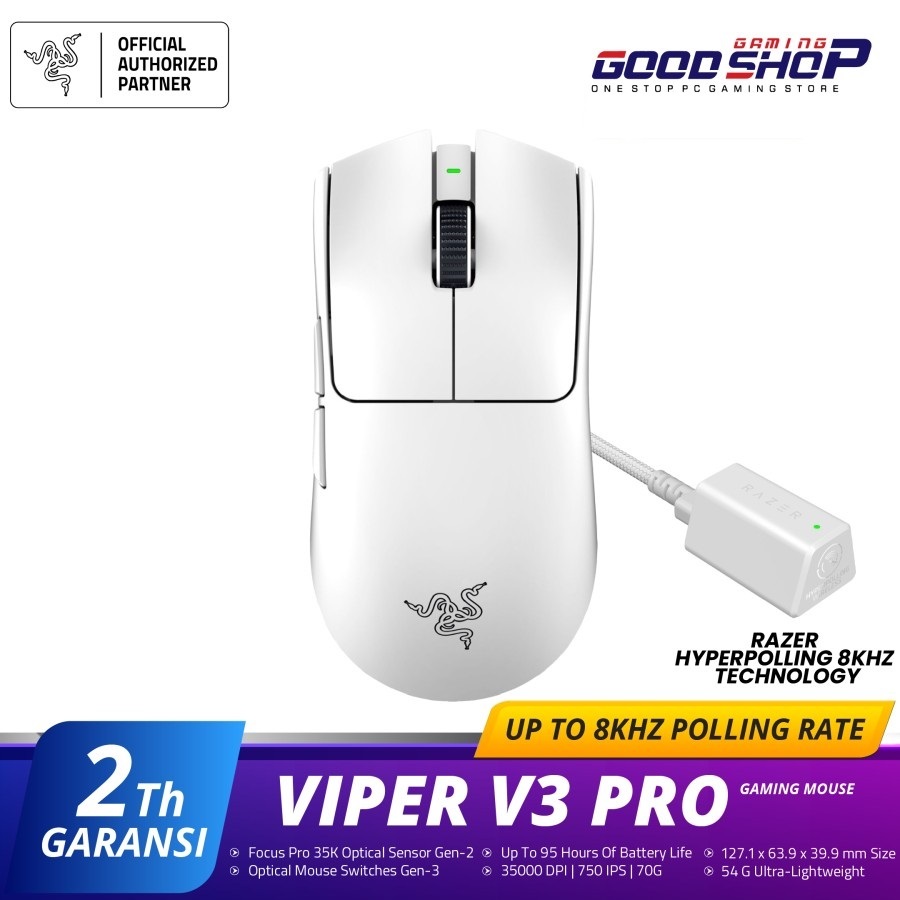 Jual Razer Viper V3 Pro - White - Ultra-lightweight Symmetrical Esports ...