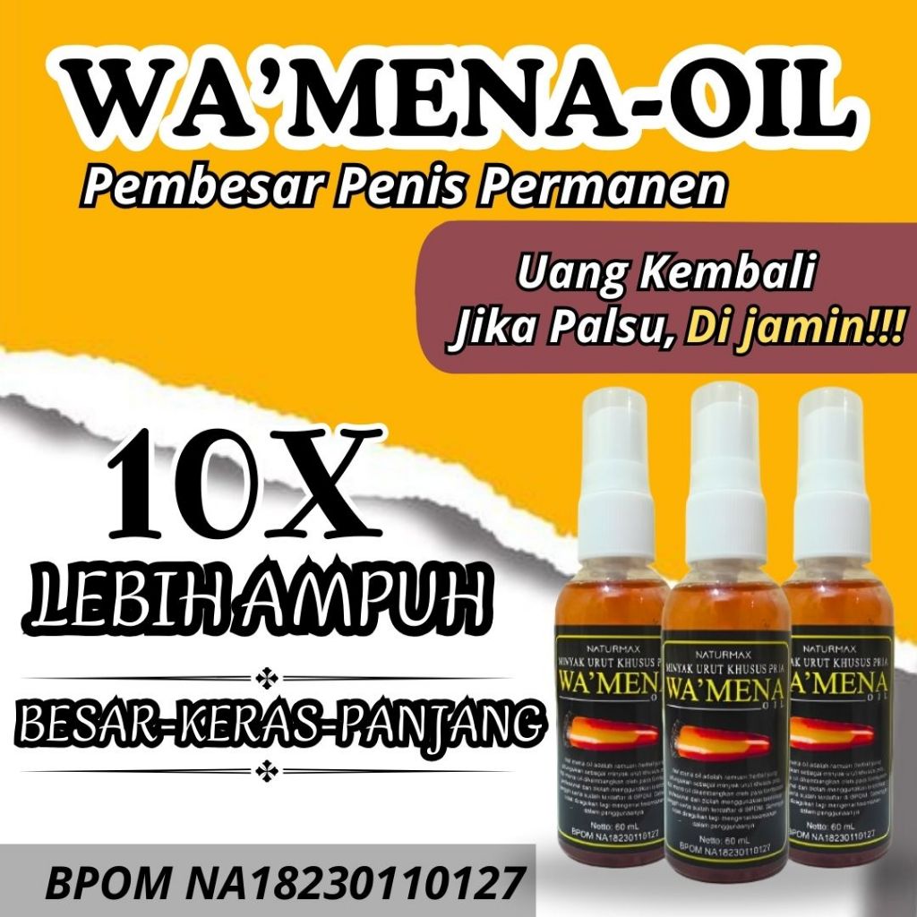 Jual MINYAK WA'MENA BPOM pembesarp3nnis alat pembesar mr p daun tiga jari papua original100 ...