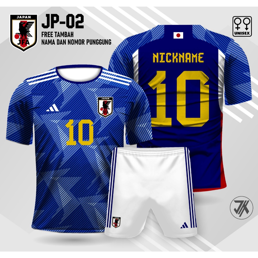 Jual Jersey setelan timnas jepang baju bola timnas jepang unisek free ...