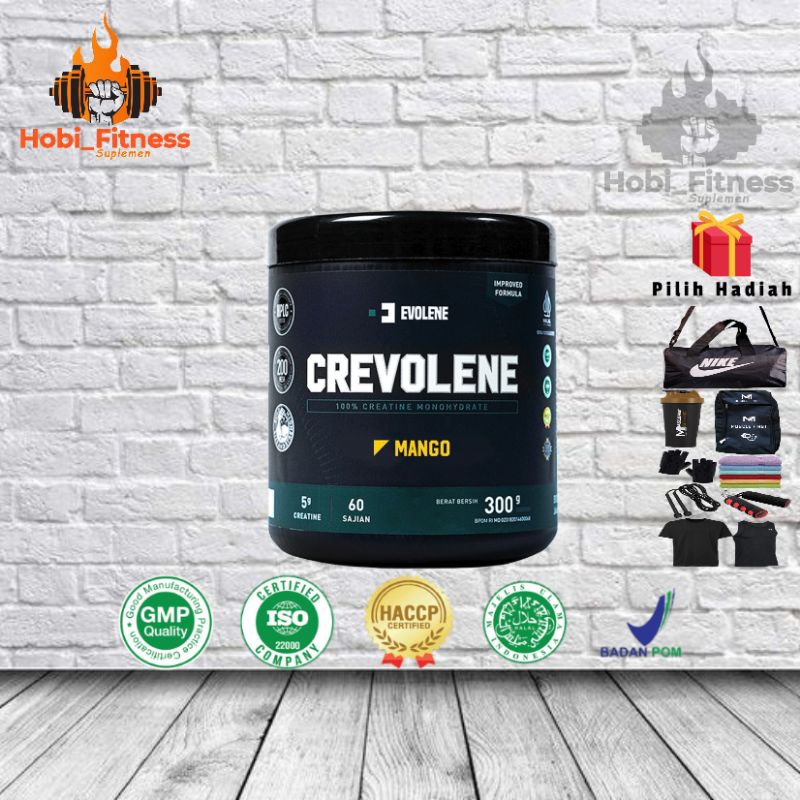 Jual CREVOLENE Creatine Creapure / Monohydrate 300gram 60serving ...