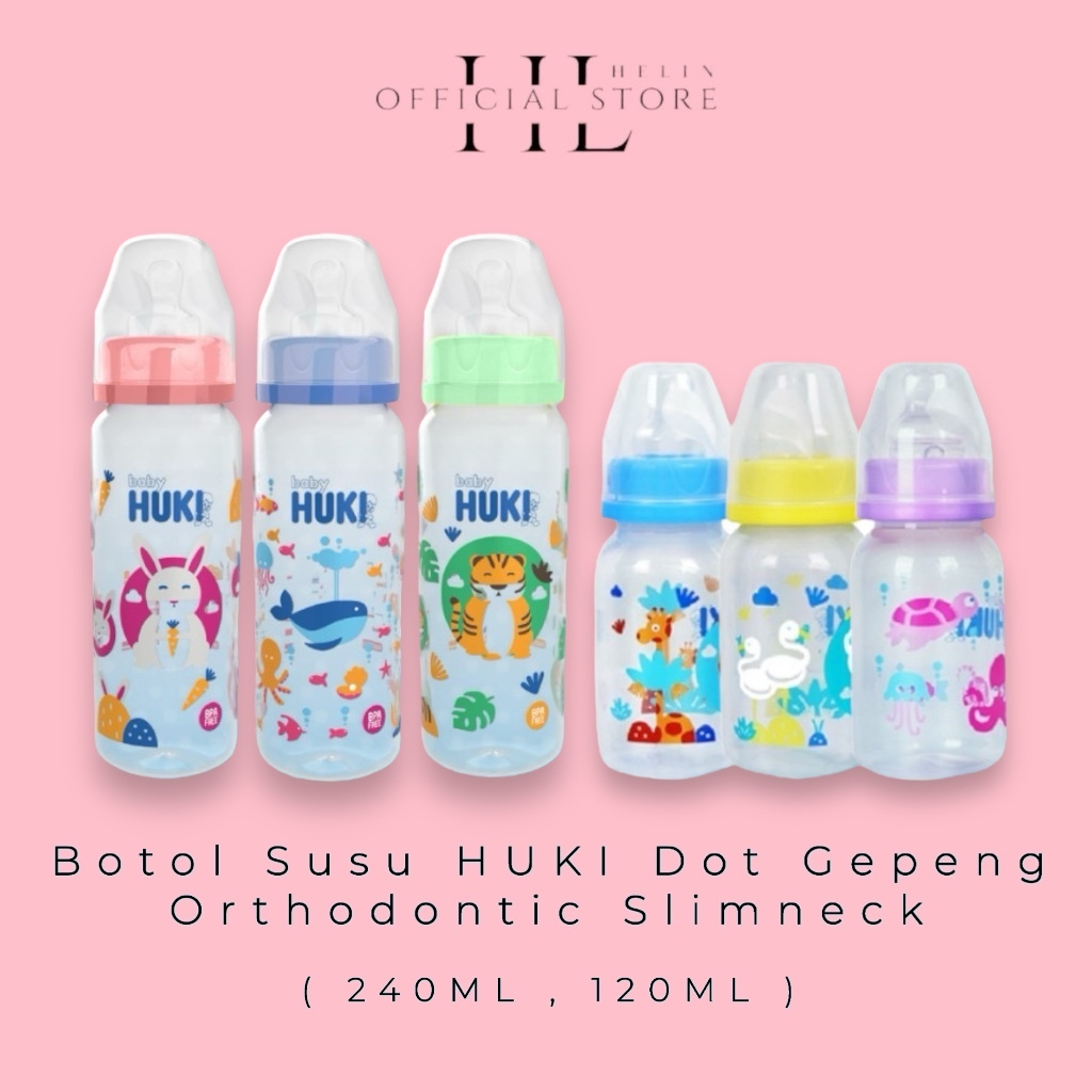 Jual [GROSIR]-Botol Susu Huki Dot Gepeng/ Baby Huki Orthodontic nipple ...