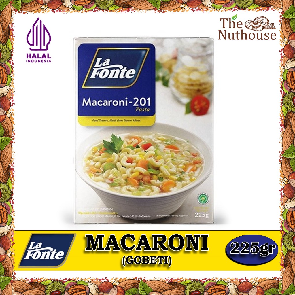 Jual LA FONTE Macaroni Gobeti Pasta - 201 225gr [HALAL] | Shopee Indonesia