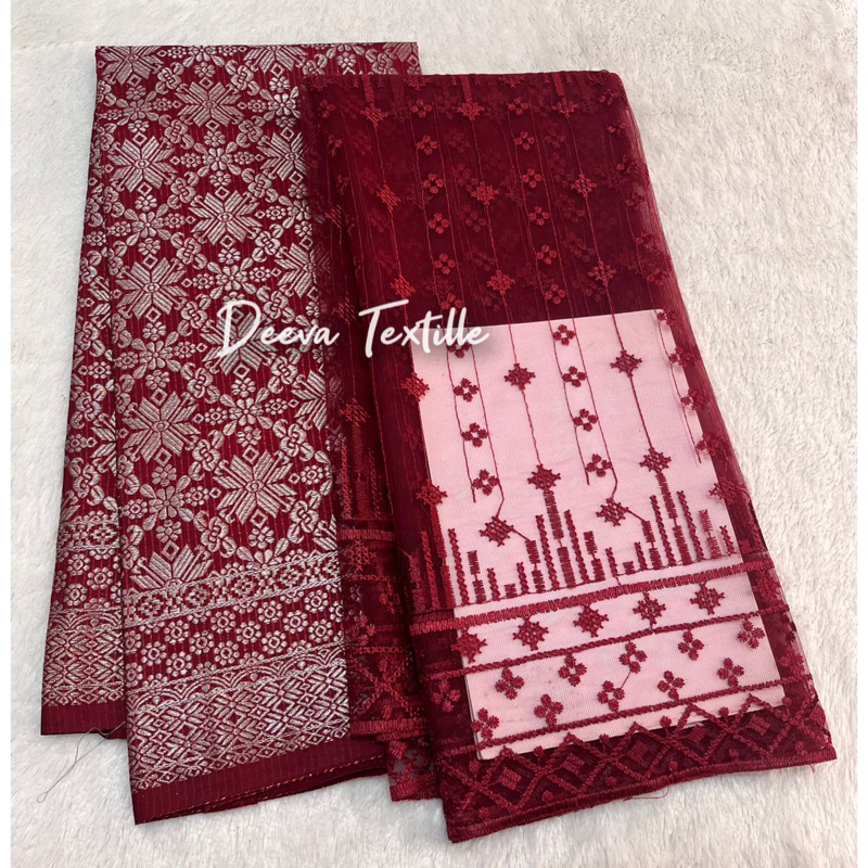 Jual Set/Paket Kain Tille Etnic & Songket / kain seragam Tile Sapto ...