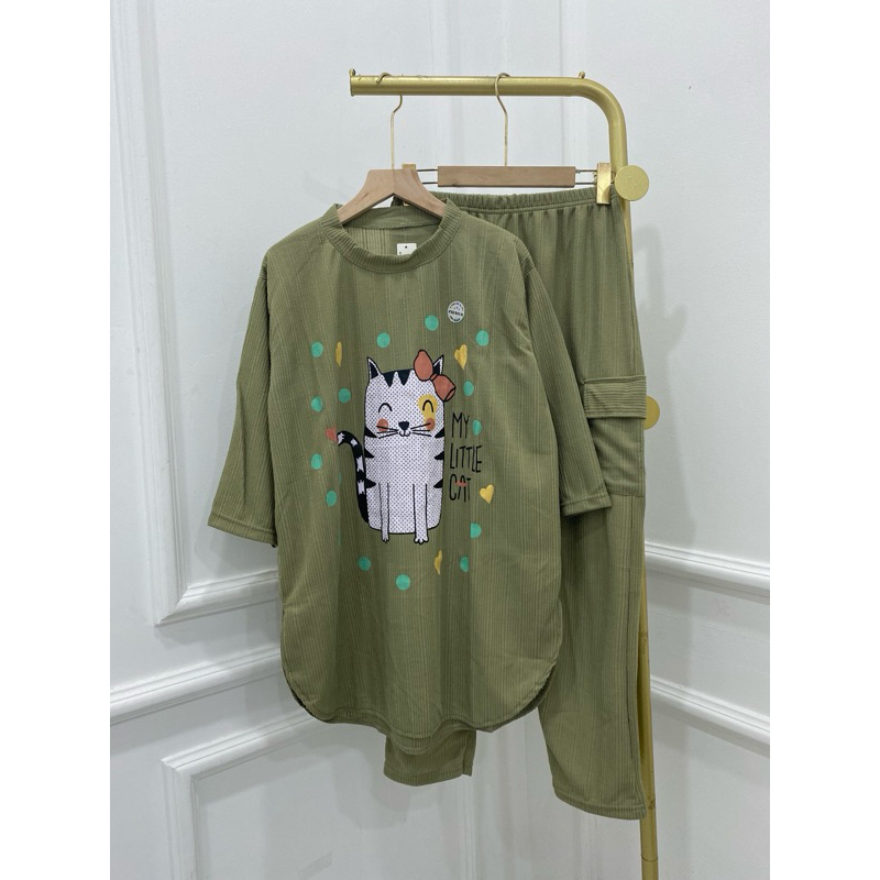 Jual STELAN KNIT SETCEL MURAH CARGO MOTIF JUMBO HALUS LEMBUT XXL KARET ...