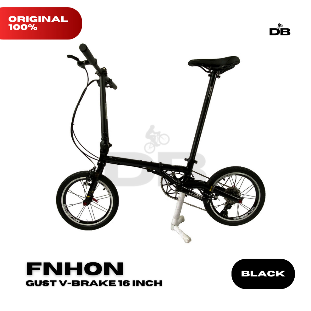 Jual Deleobike Sepeda Lipat FNHON Gust V Brake 16 Inch Black | Shopee ...