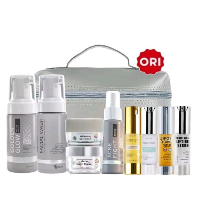 Jual Ms glow original 100% paket msglow lengkap whitening luminous acne ...